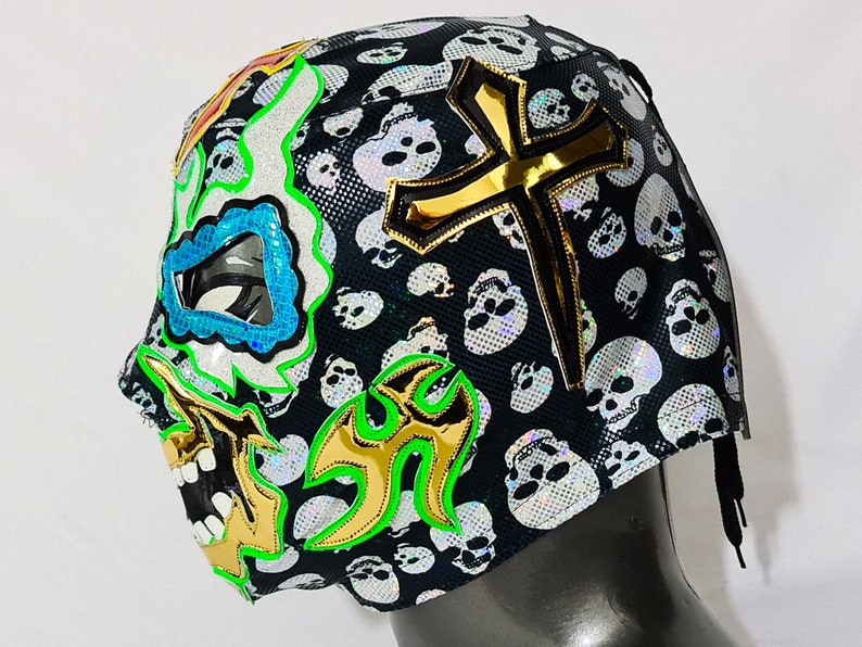 MUERTE MASK Wrestling Mask Luchador Costume Wrestler Lucha - Etsy