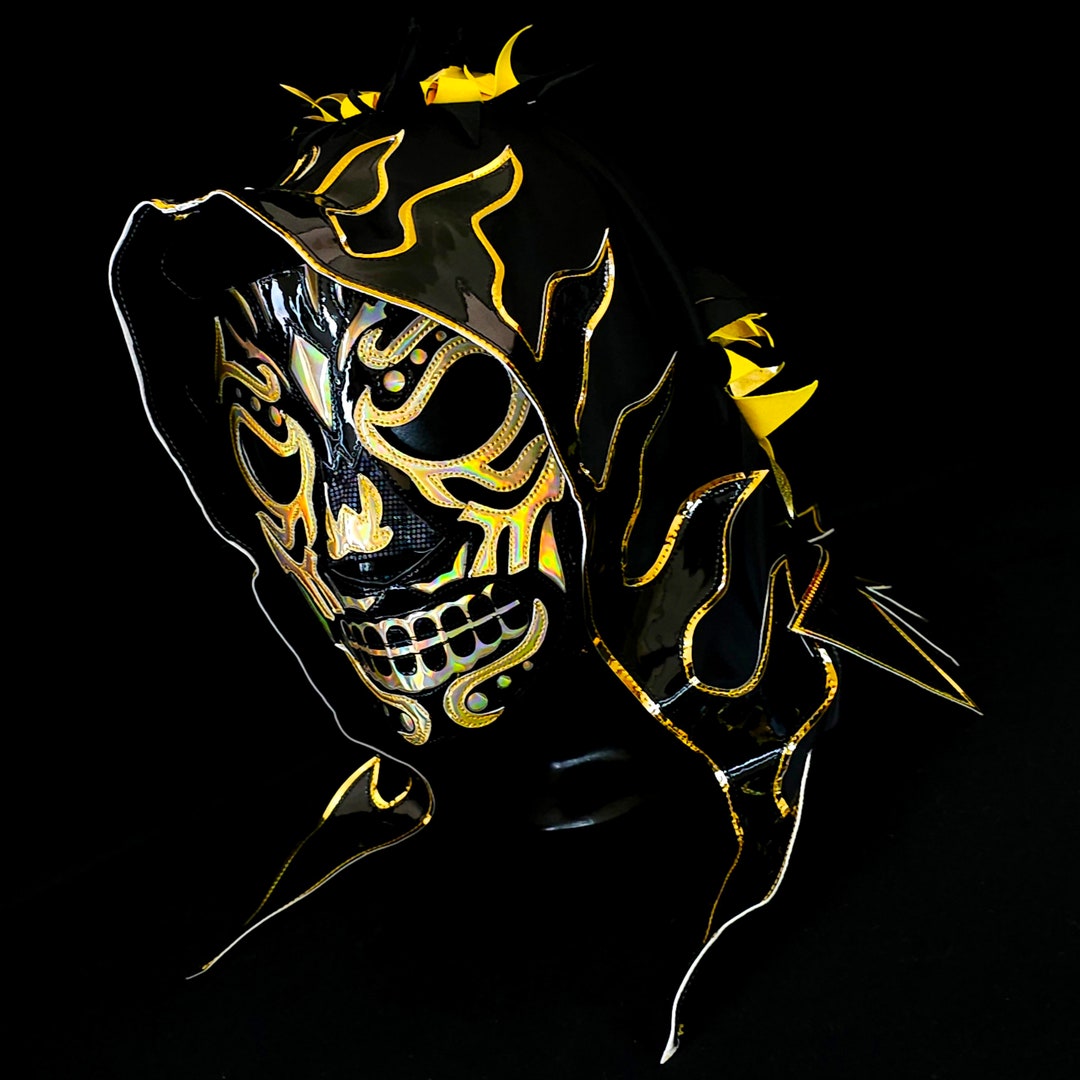 Hand Made DEATH MASK Wrestling Mask Luchador Costume Wrestler Lucha ...