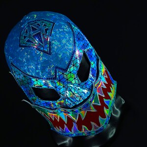 Hand Made BLUE SHARK MASK Wrestling Mask Luchador Costume Wrestler ...