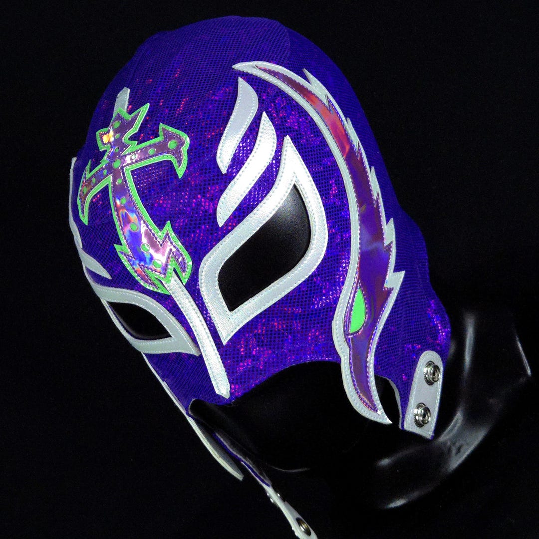 PURPLE MASK Wrestling Mask Luchador Costume Wrestler Lucha Libre ...