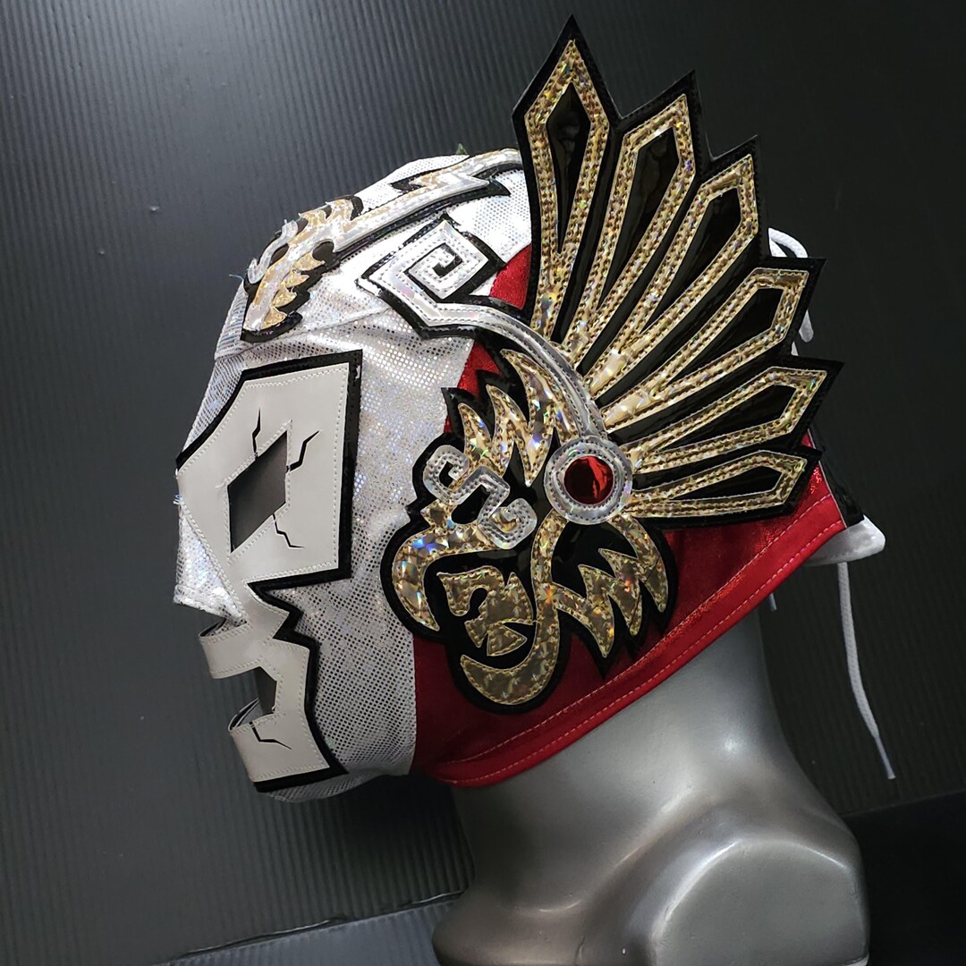 Hand Made AZTEK MASK Wrestling Mask Luchador Costume Wrestler Lucha ...