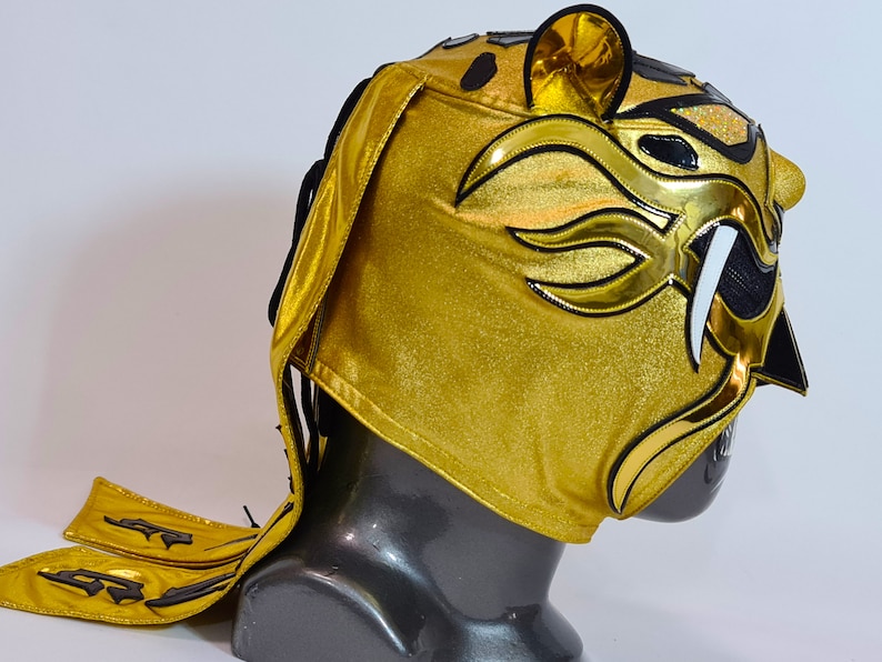 Hand Made KING TIGER MASK Wrestling Mask Luchador Costume Wrestler ...