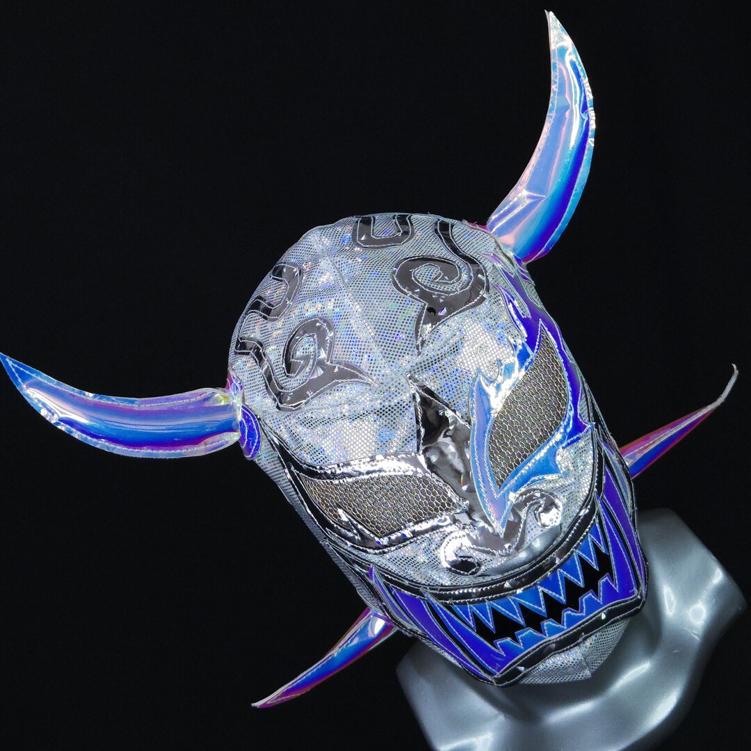 Hand Made Demon Mask Wrestling Mask Luchador Costume Wrestler Lucha ...