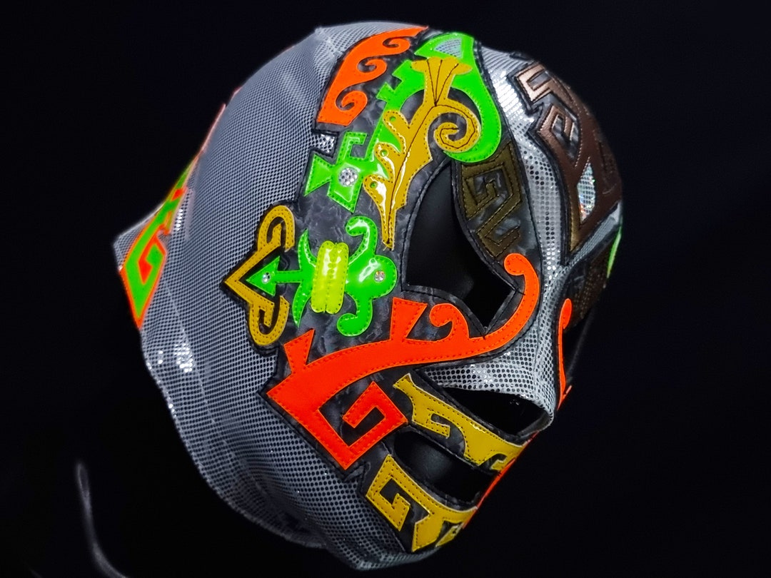 MAYAN MASK Wrestling Mask Luchador Costume Wrestler Lucha Libre Mexican ...