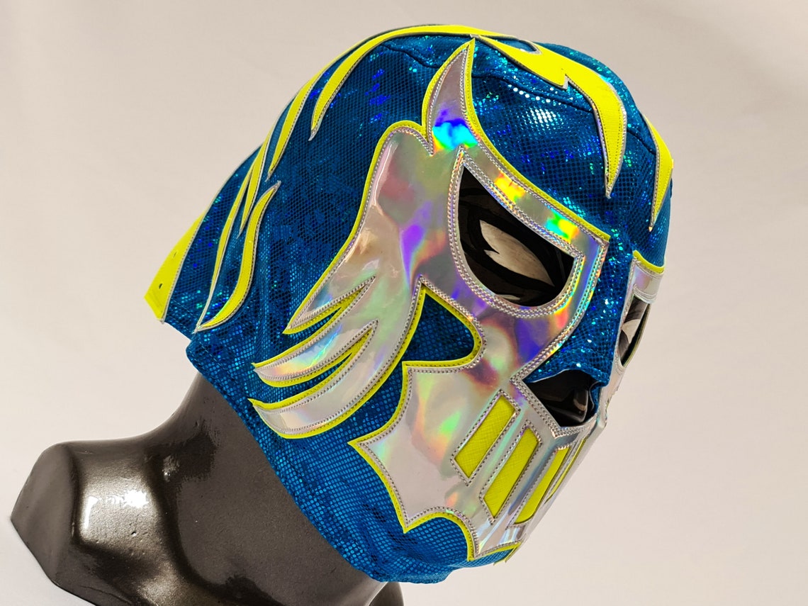 THUNDER Mask Wrestling Mask Luchador Costume Wrestler Lucha | Etsy