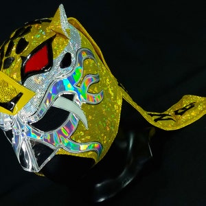 Hand Made KING TIGER MASK Wrestling Mask Luchador Costume Wrestler ...