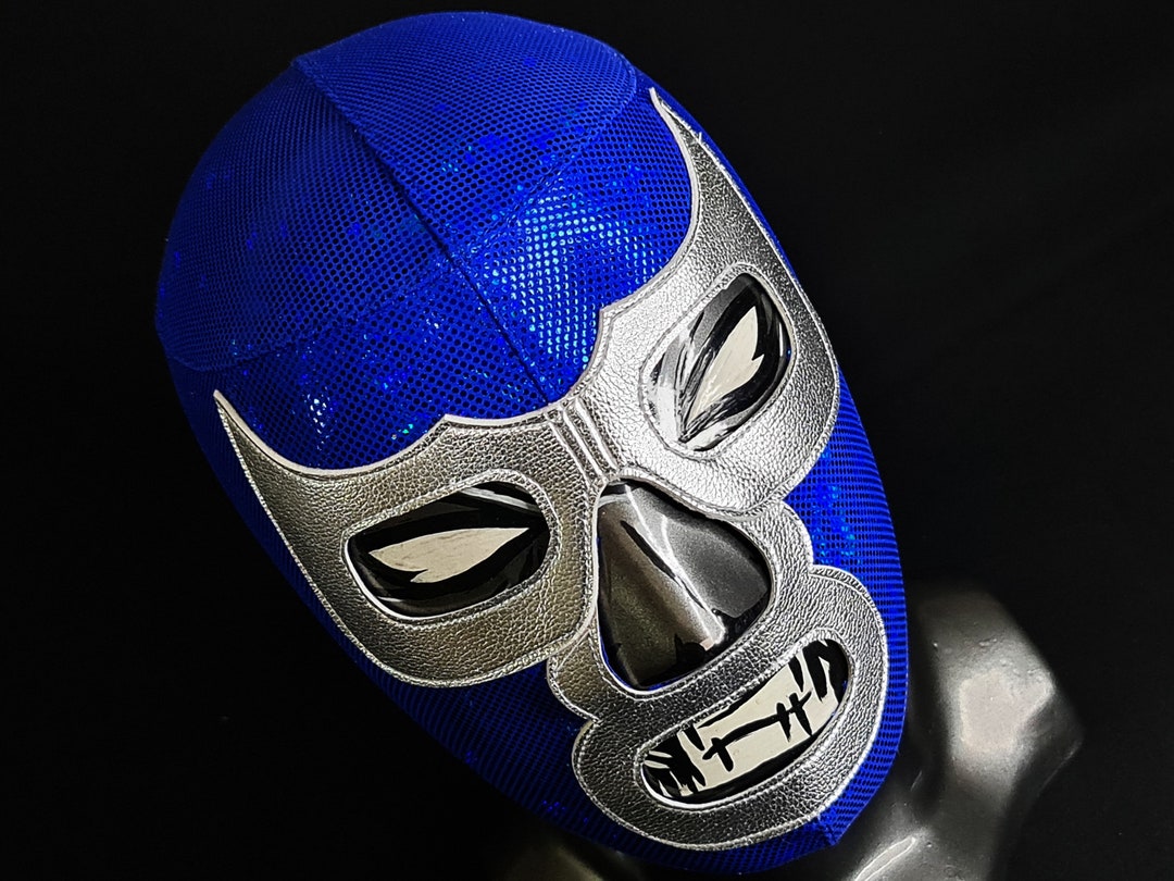 BLUE Mask Wrestling Mask Luchador Costume Wrestler Lucha Libre Mexican ...