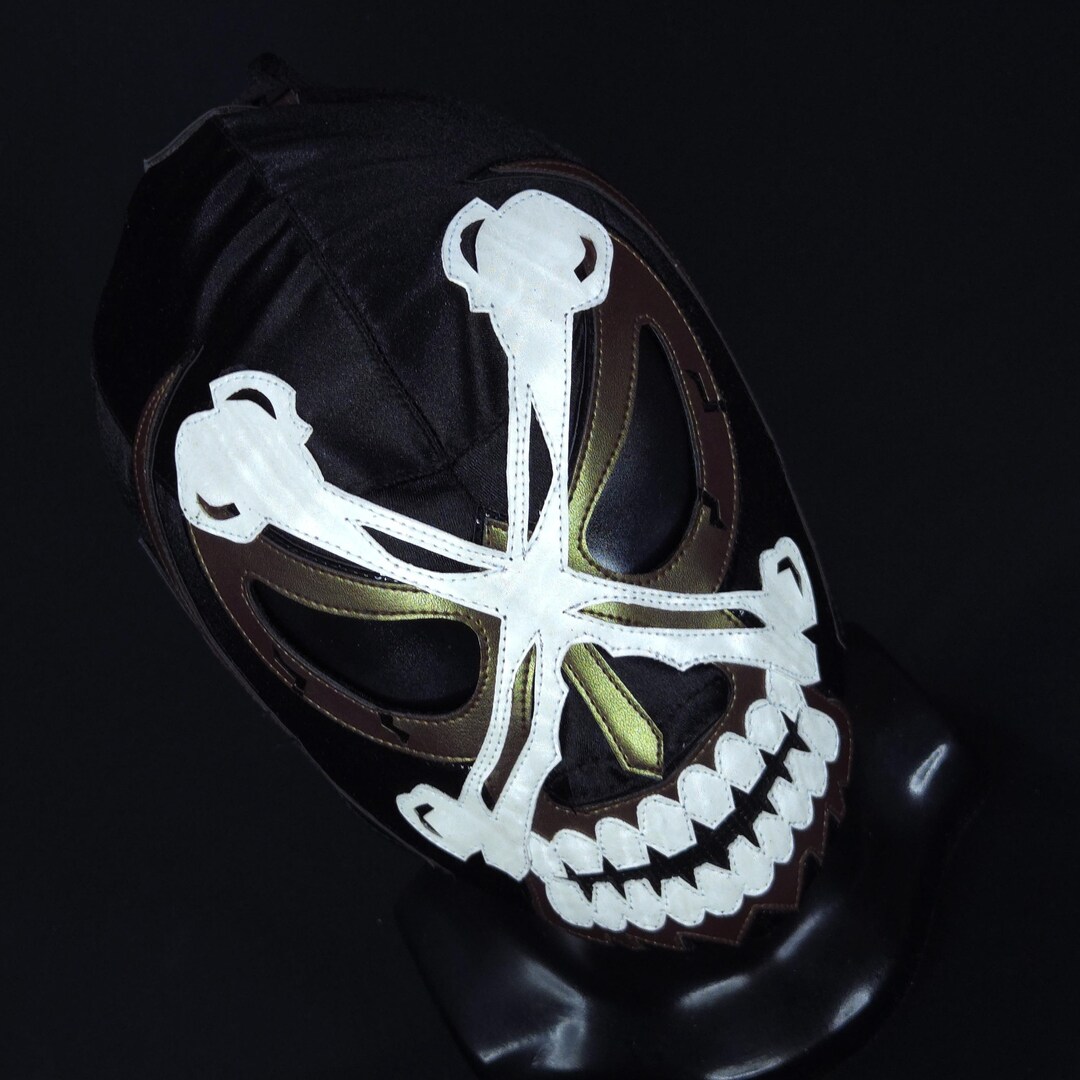 Hand Made CROSS BONES MASK Wrestling Mask Luchador Costume Wrestler ...