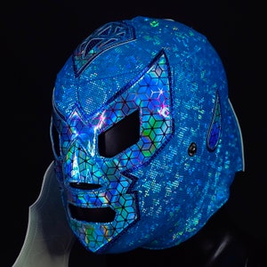 Hand Made BLUE SHARK MASK Wrestling Mask Luchador Costume Wrestler ...