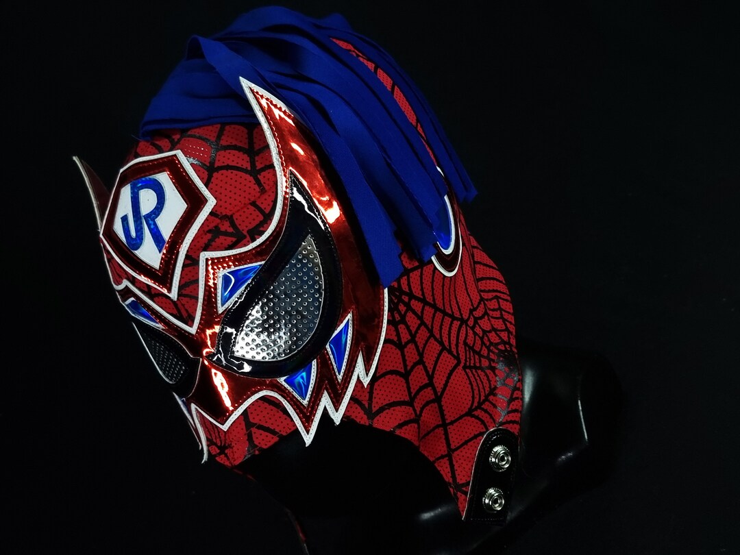 Hand Made SPIDER MASK Wrestling Mask Luchador Costume Wrestler Lucha ...