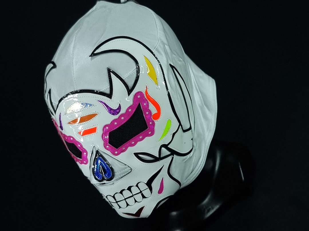 SKULL MASK Wrestling Mask Luchador Costume Wrestler Lucha Libre Mexican ...