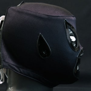 BLACK Saintwrestling Mask Luchador Costume Wrestler Lucha Libre Mexican ...