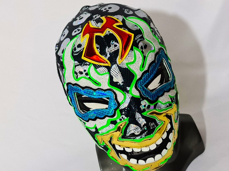 MUERTE MASK Wrestling Mask Luchador Costume Wrestler Lucha - Etsy