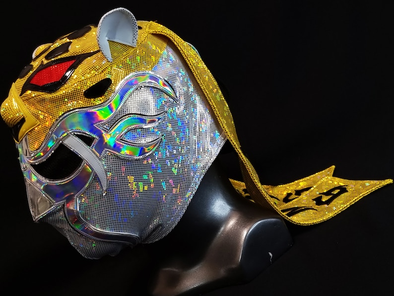 Hand Made KING TIGER MASK Wrestling Mask Luchador Costume Wrestler ...
