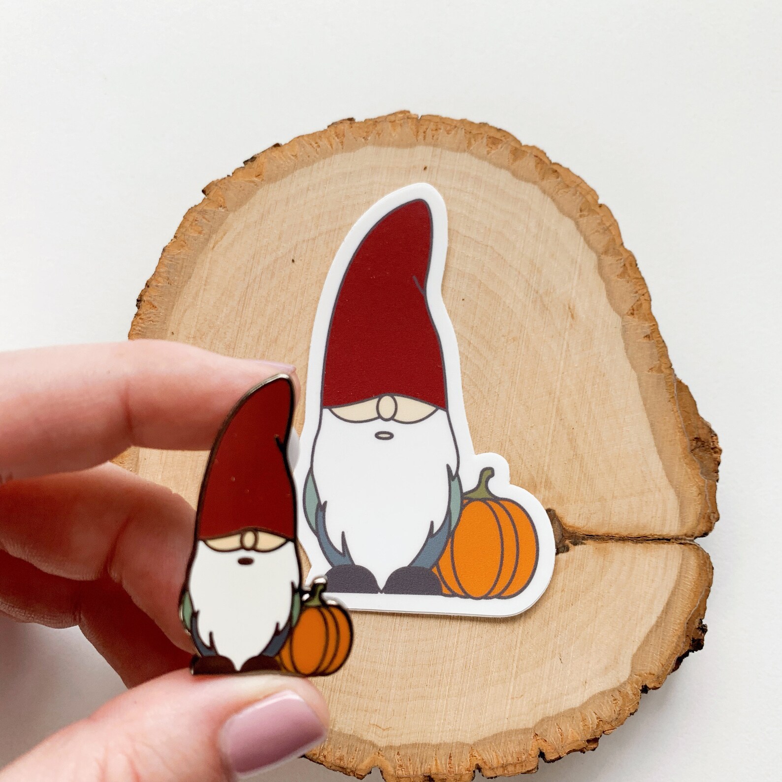 Gnome Enamel Pin Gnome With Pumpkin Garden Gnome Pin Gnomes - Etsy