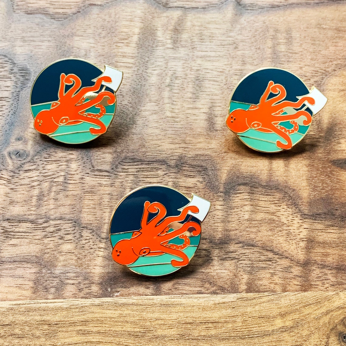 Kraken Enamel Pin Believers Club Octopus pin Mythical pin | Etsy