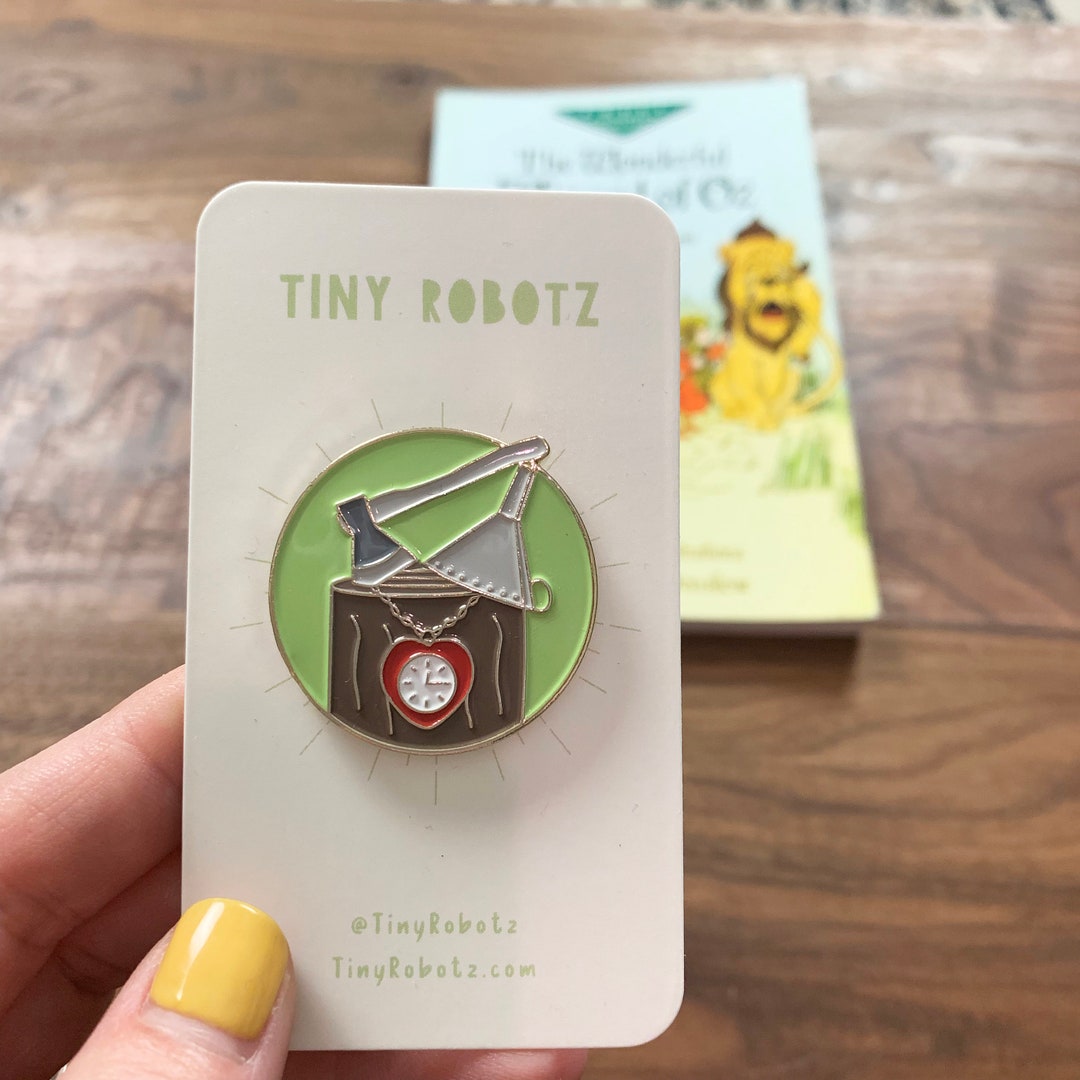 Tin Man Enamel Pin: Wizard of Oz Heart, Book Lover Gift - Etsy