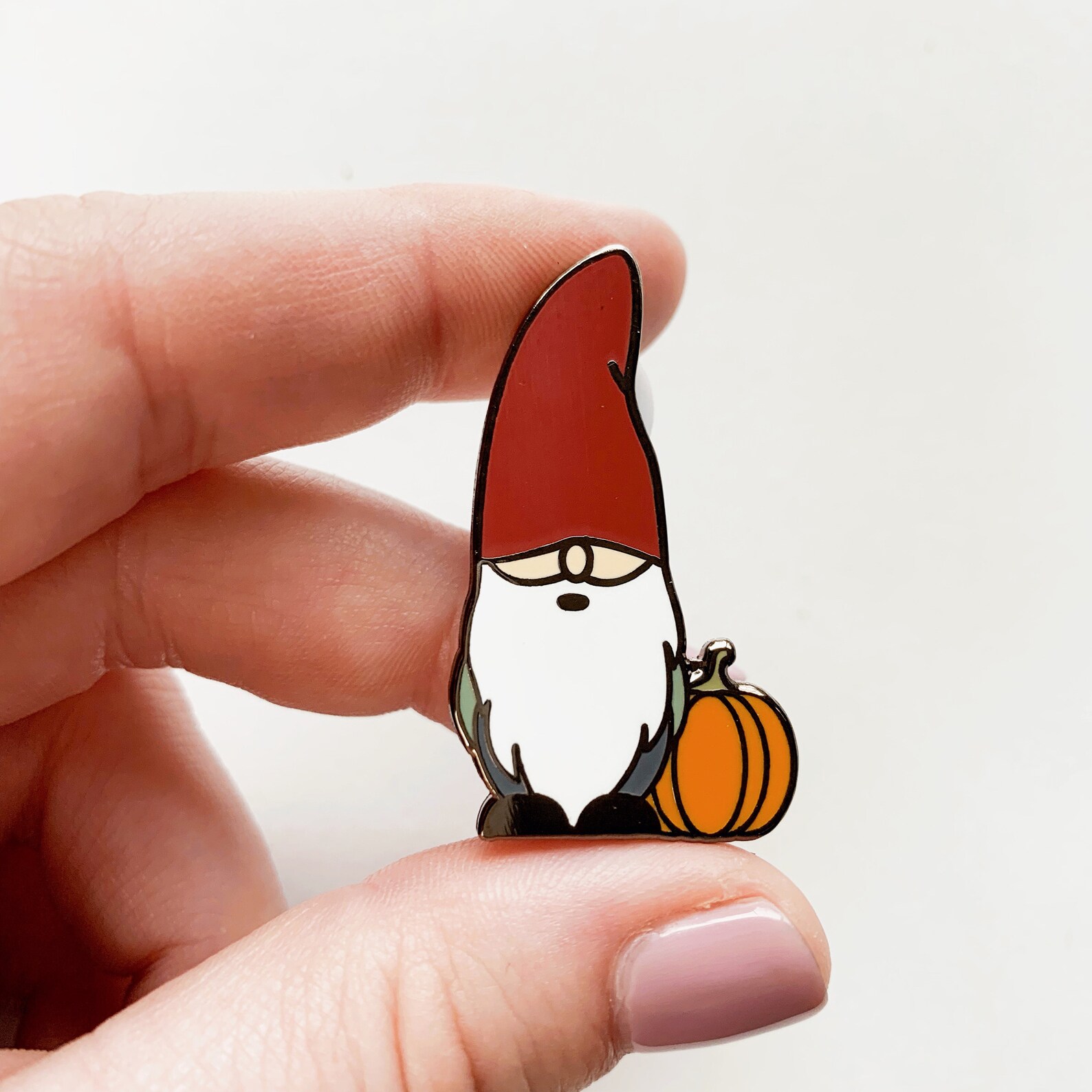 Gnome Enamel Pin Gnome With Pumpkin Garden Gnome Pin Gnomes - Etsy