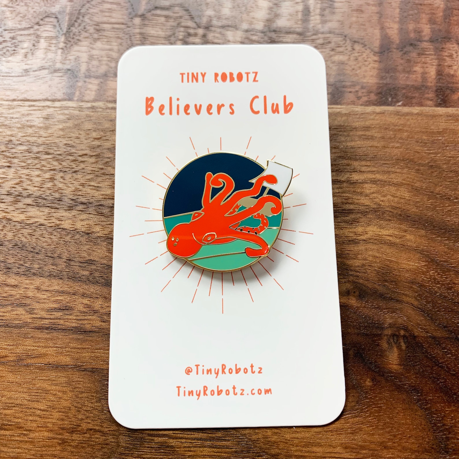 Kraken Enamel Pin: Believers Club Octopus, Mythical Cryptid - Etsy