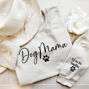 Custom Dog Mom Sweatshirt With Sleeve, Crewneck or Hoodie, Tee Shirt ...