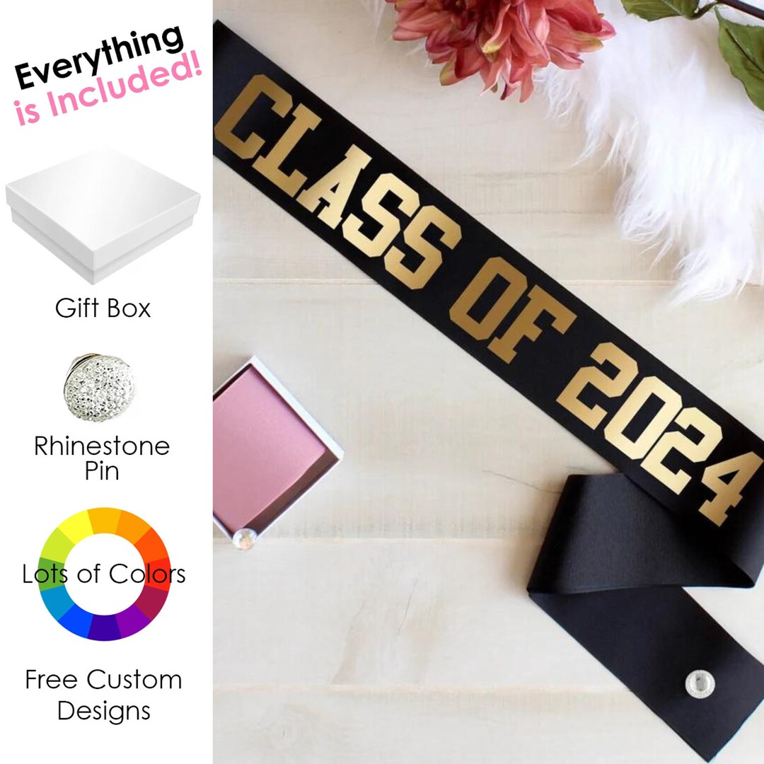 Class of Sash, Personalized Graduation Sash, Senior Night Sash ...