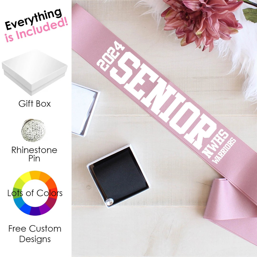 Senior Night Sash, Custom Grad Gift, Senior Sash, Graduation Sash ...