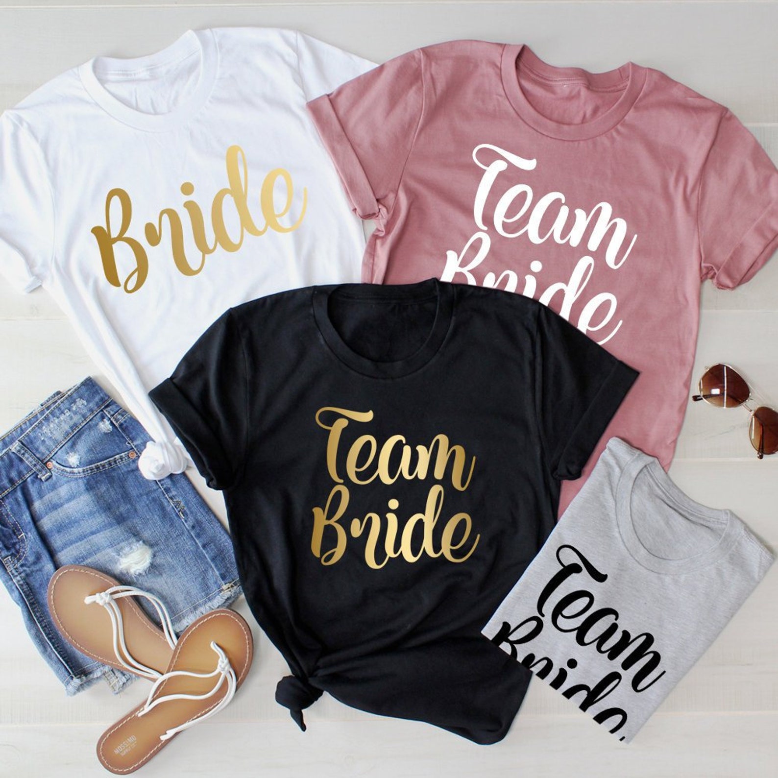 Team Bride Bridesmaid Shirts Bridesmaid Tshirts - Etsy