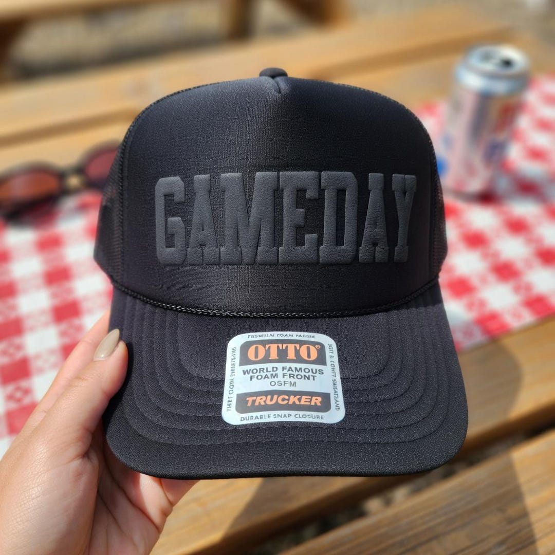 Puff Gameday Custom Trucker Hat, Puff Embossed Print, Baseball Hat ...