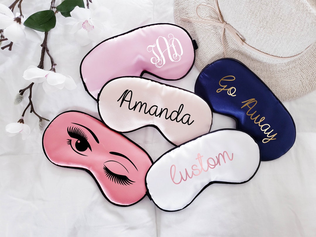 Custom Sleep Mask, Custom Eye Mask, Sleep Mask for Women, Satin Eye ...