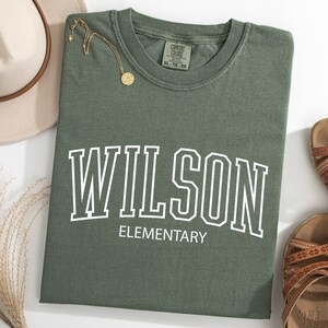 Custom Shirt, College Letters Text, Comfort Colors, Personalized School ...