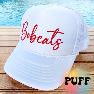 CUSTOM Puff Bulldogs Foam Trucker Hat for Women, Embossed Print, Custom Baseball Hat, Team Hat ...