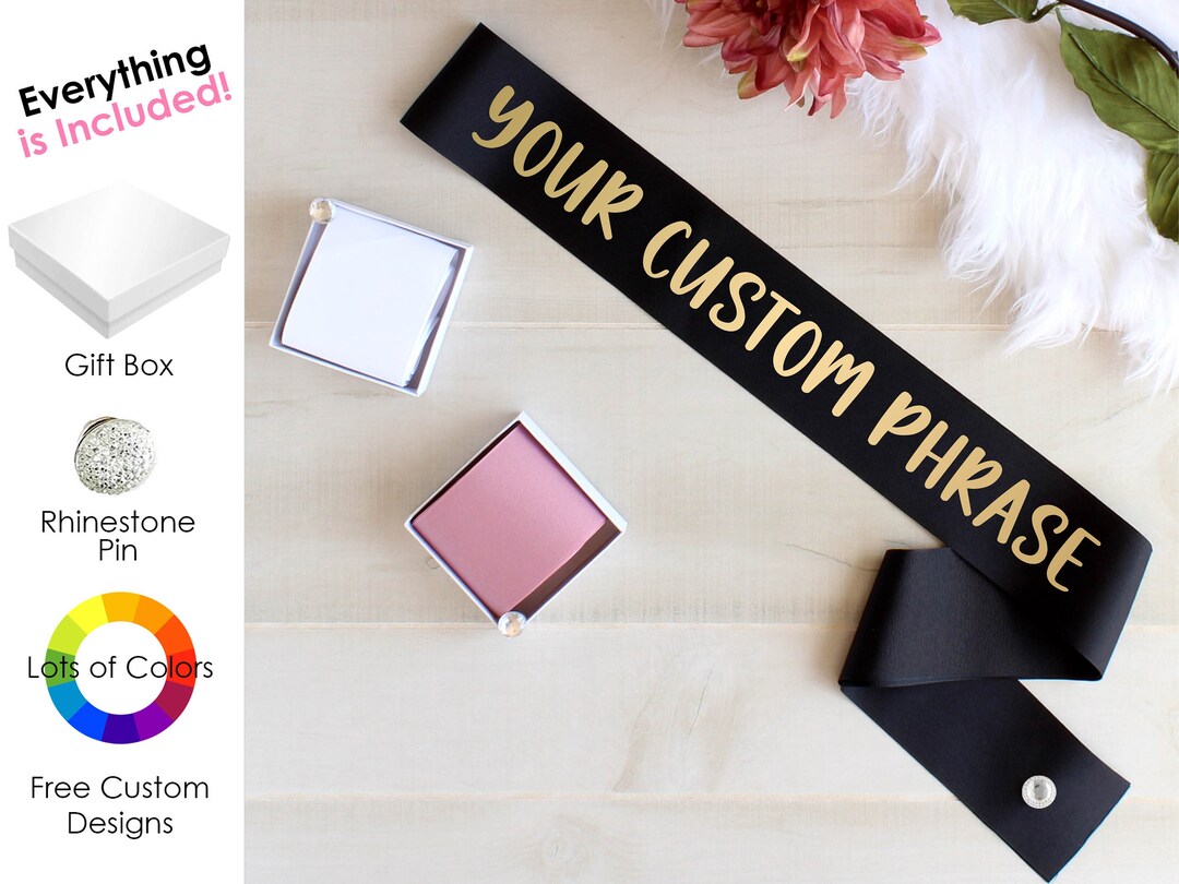 Personalized Sash Custom Wedding Sash Custom Baby Shower - Etsy