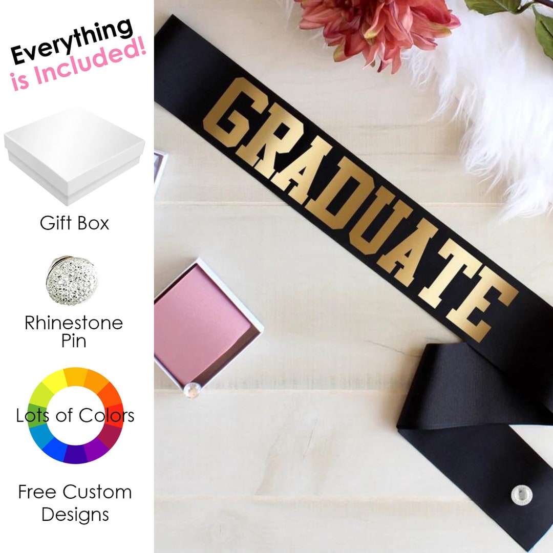 Graduation Sash, Senior Sash, Custom Grad Gift, Custom Graduation Sash, Senior Night Sash ...