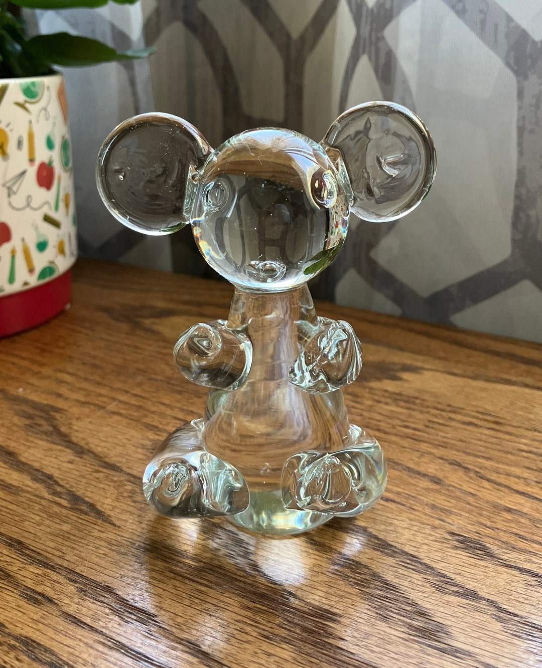 Crystal Art Glass Mouse Figurine Paperweight - Etsy