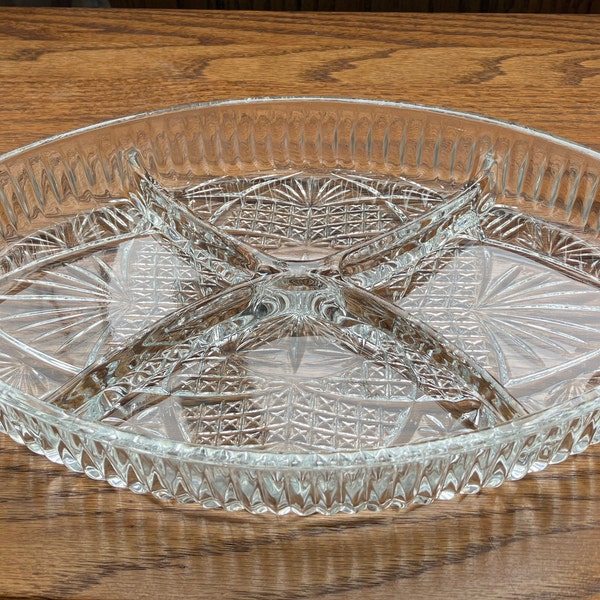Crystal Relish Tray - Etsy