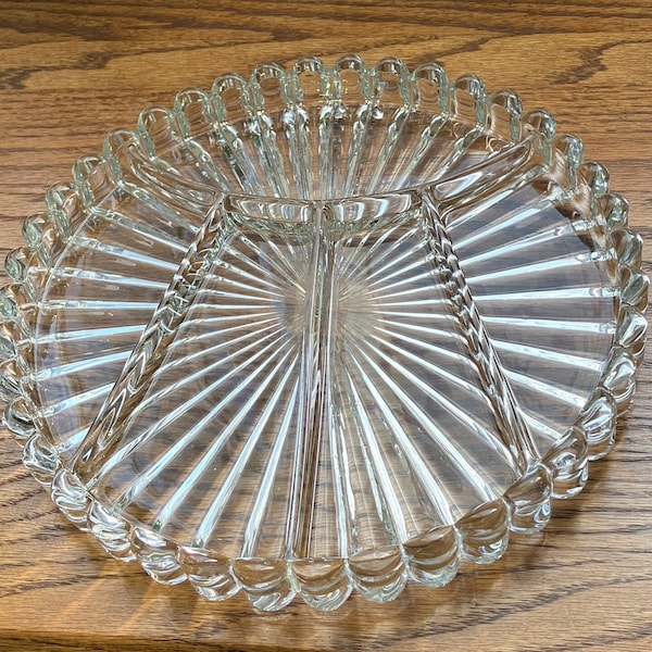Crystal Divided Dish - Etsy