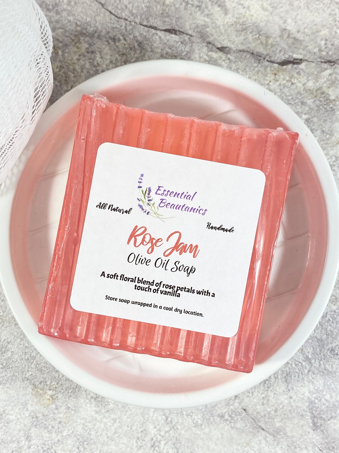 Rose Jam Soap Olive Oil Bar Soap Sweet Rose Scented Mild Cleanser ...