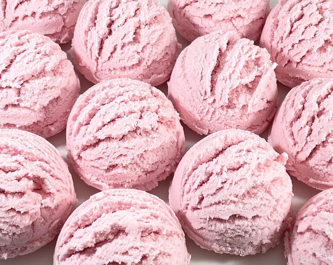 Strawberry Snow Bubble Scoop Solid Bubble Bath Bath Truffle Bubble Bar ...