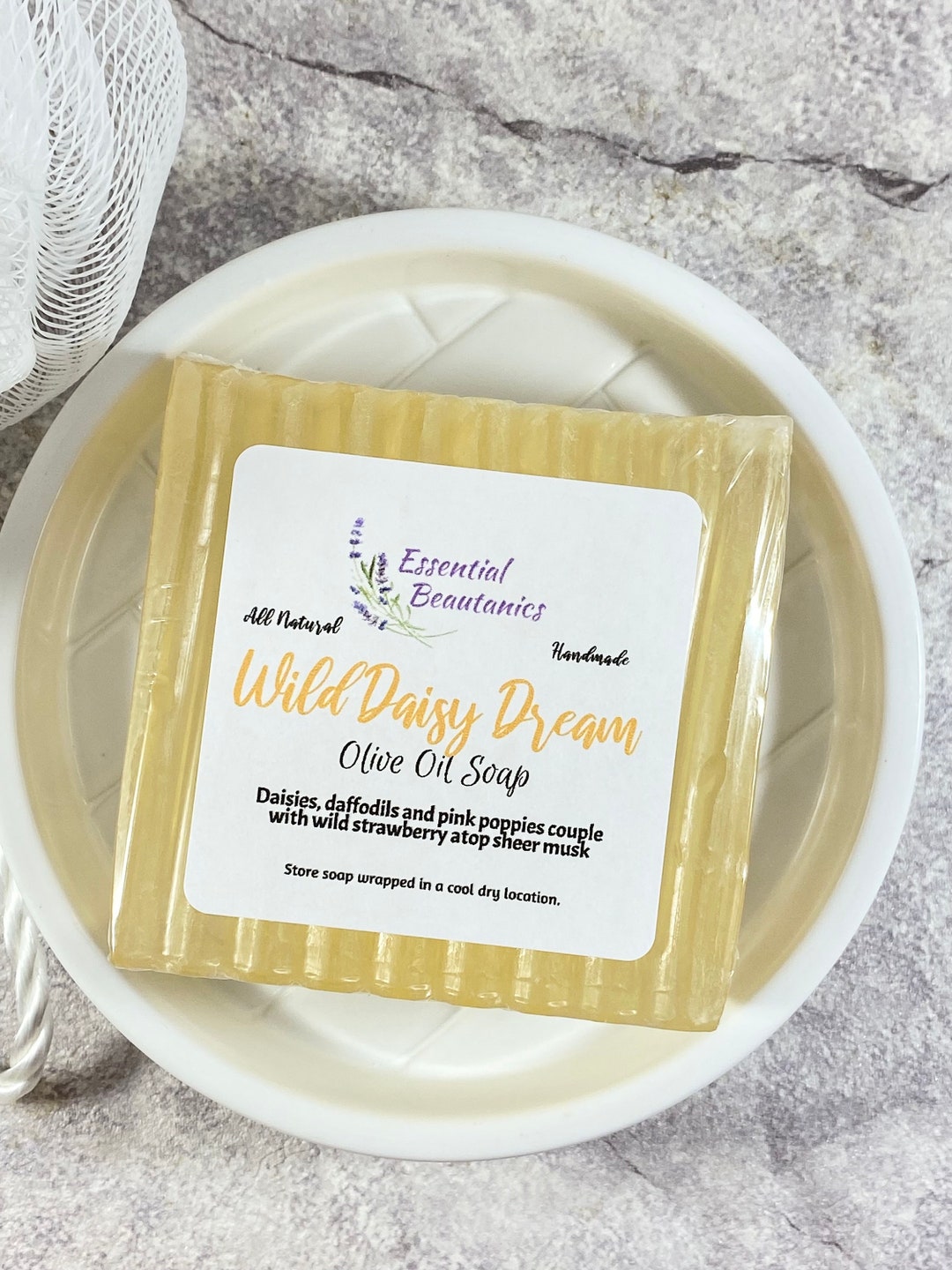 Wild Daisy Dream Olive Oil Soap Mild Cleanser Handmade Vegan Bar Soap ...