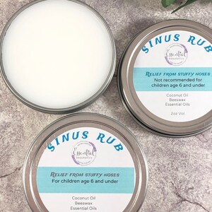 Sinus Rub Menthol Rub Cold Relief Balm Natural Chest Rub Sinus | Etsy