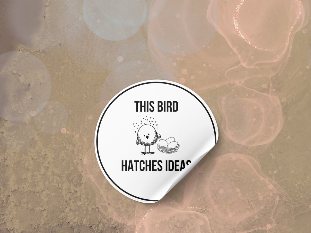 THIS BIRD Sticker - 3" Circle - Waterproof Vinyl Art Sticker Decal ...