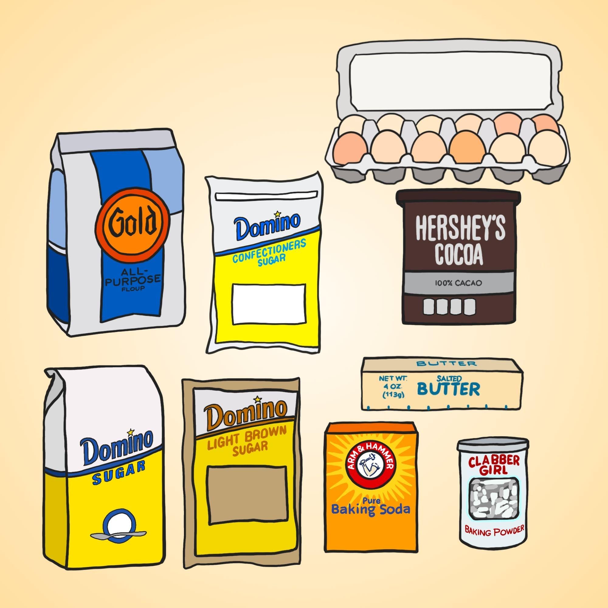 Hand Drawn Cooking and Baking Illustration Icons - Downloadable Pngs ...
