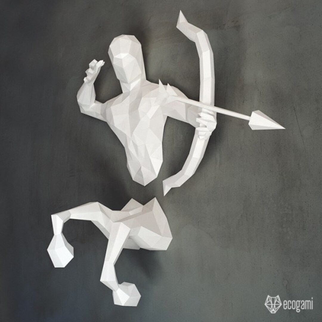 Buy Centaur Papercraft Kit Print on Paper 250g White Model Medium 71 ...