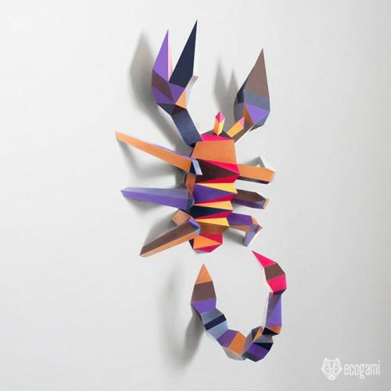 Scorpion Papercraft Kit Print on Paper 250g White Medium Model - Etsy