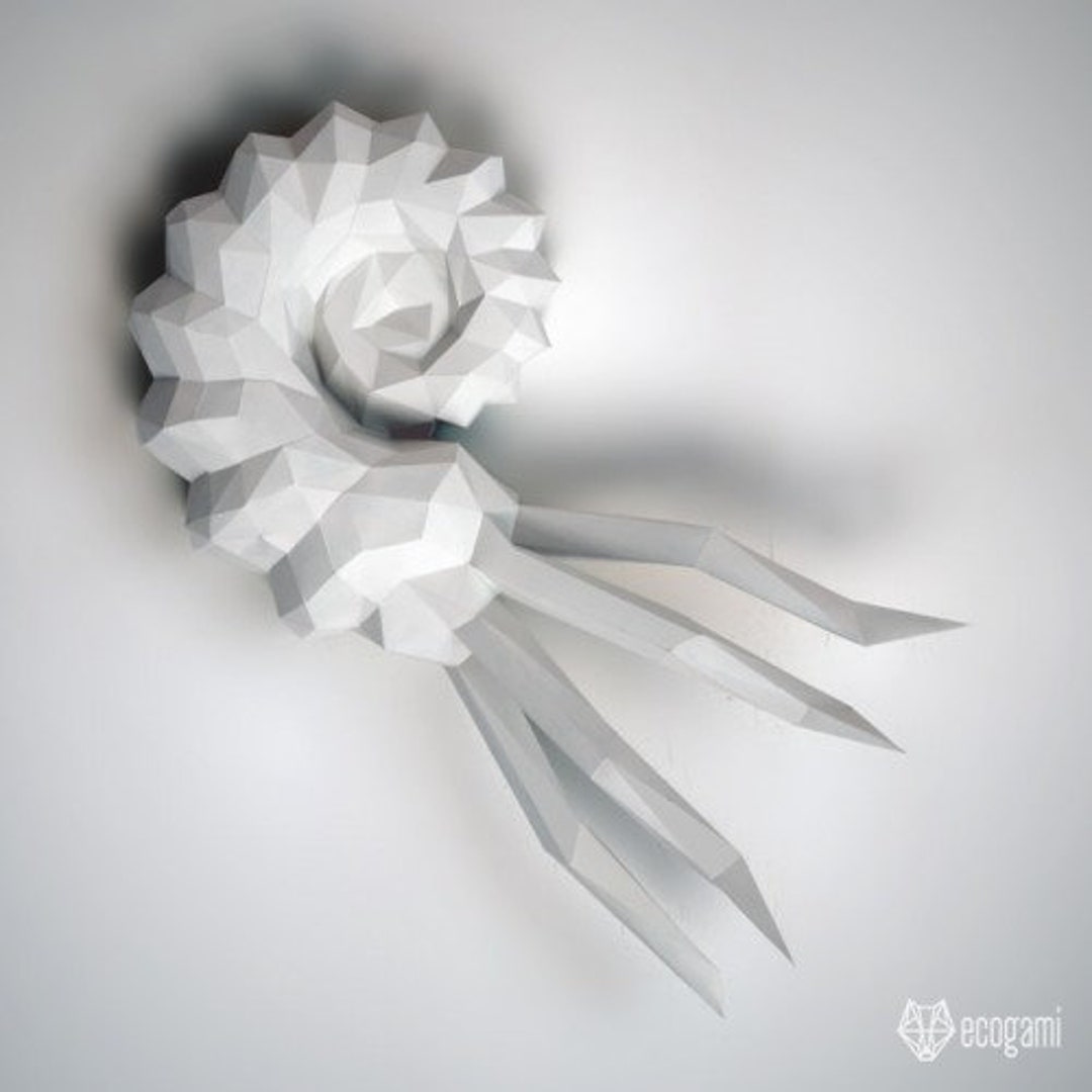 Ammonite Papercraft Kit Print on Paper 250g White Medium Model - Etsy