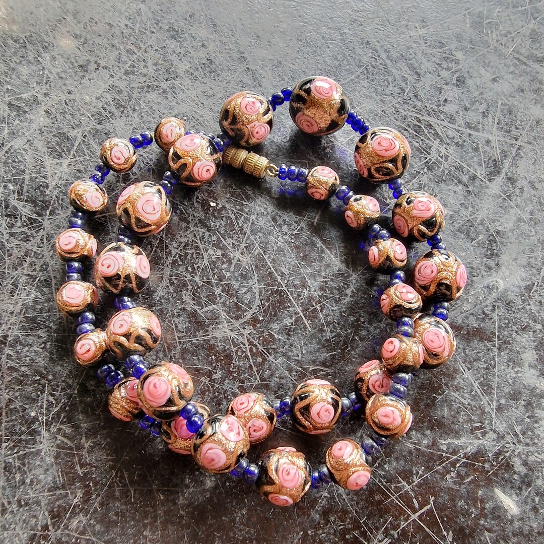 Rare Vintage Art Deco Venetian Dark Blue Wedding Cake Murano Glass ...