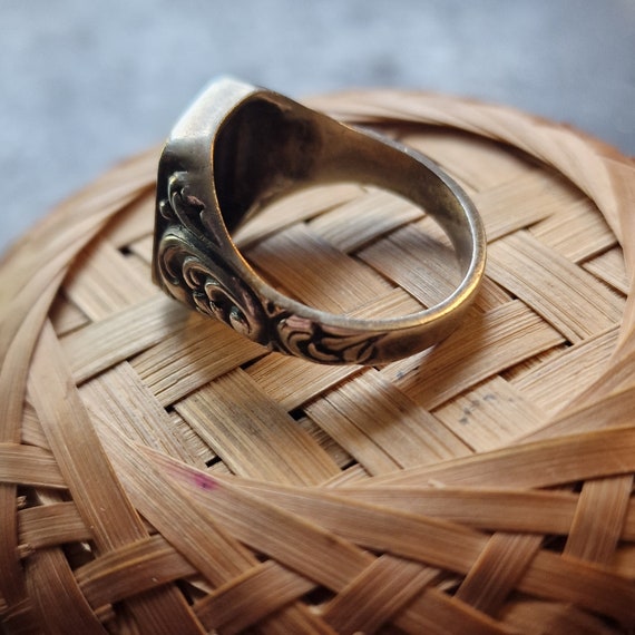 Jugendstil Herren und Damen Monogramm Ring 800 Silber Ring Siegel ring Herren Damen Schmuck silver ring true vintage Art Nouveau Etsy