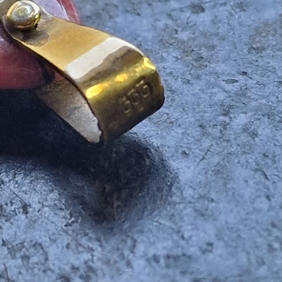 Vintage Anhänger 333 Gold, 8k, Vintage Design, mit Rh… - Gem