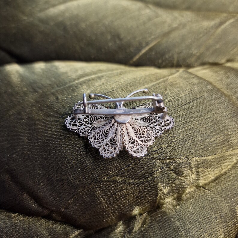 Old Butterfly Brooch, Spain Mariposa Filigrana, Filigree Brooch, 800 ...