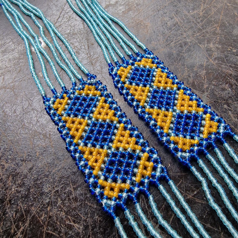 Old 1970s Native American, Indian Beadwork, Traditional Whirling, Seed ...